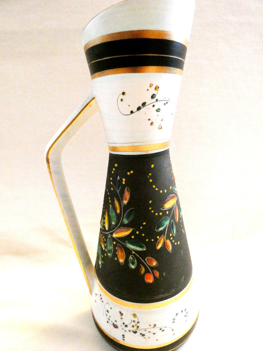Vintage Belgian H. Bequet Queregnon Hand Painted Vase, Bequet Pottery ...